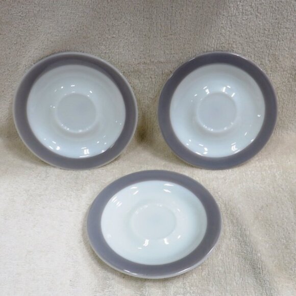 Pyrex | Dining | Pyrex Gray Band Dinnerware Set Of 3 Saucers 6 4 | Poshmark